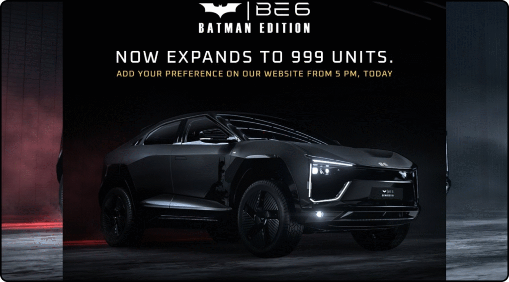 Mahindra BE 6 Batman Edition Allocation Increased To 999 Units – Full ...